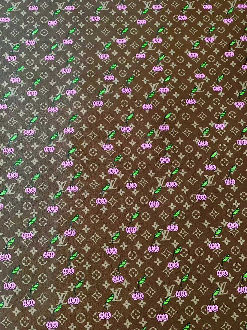 Fashion Cherry With LV Design Leather For Handmade Shoes,Handicraft ,U ...
