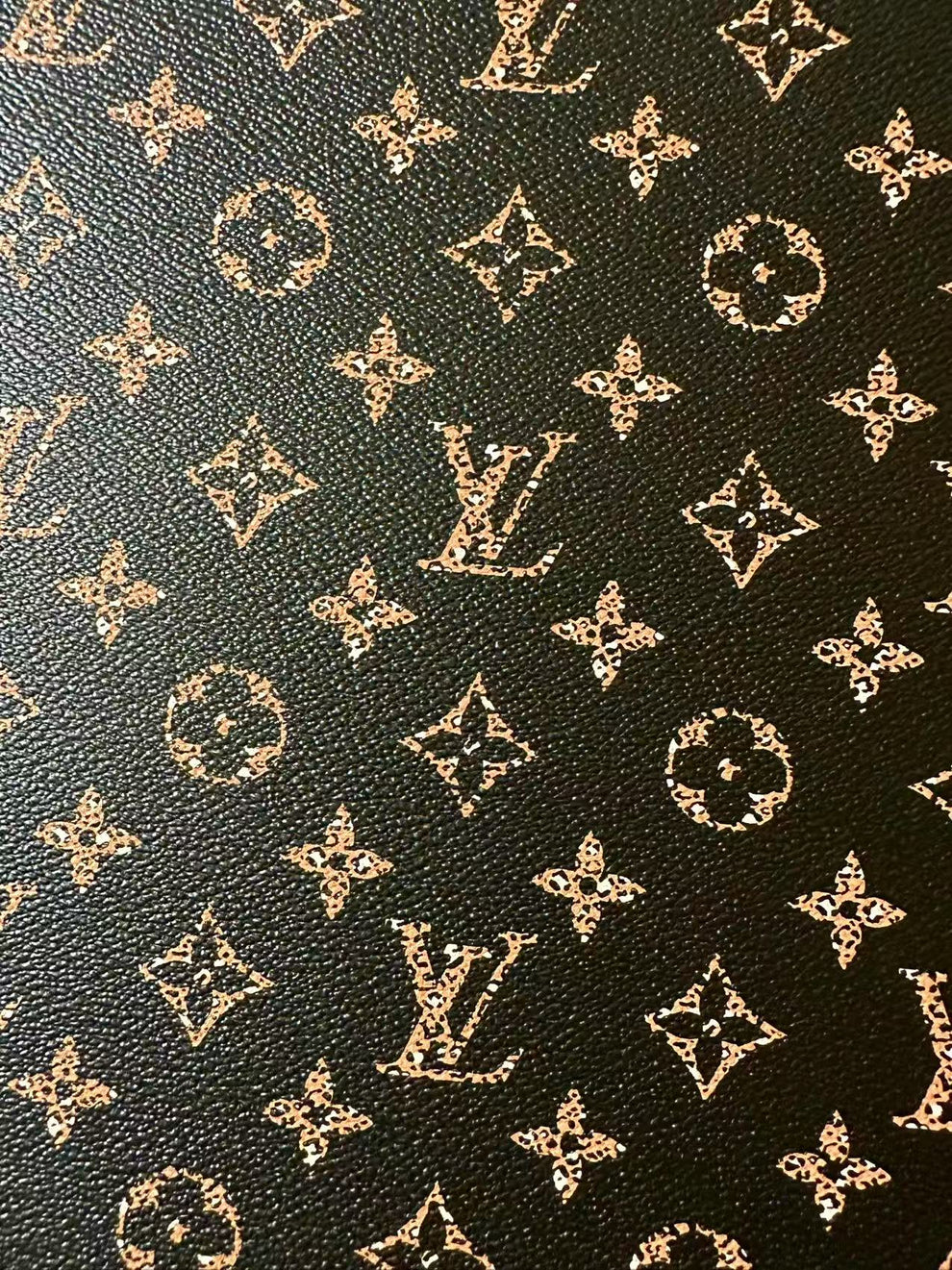 Craft Leopard LV Vinyl Leather For Handmade Sneaker,Upholstery,Furnitu ...