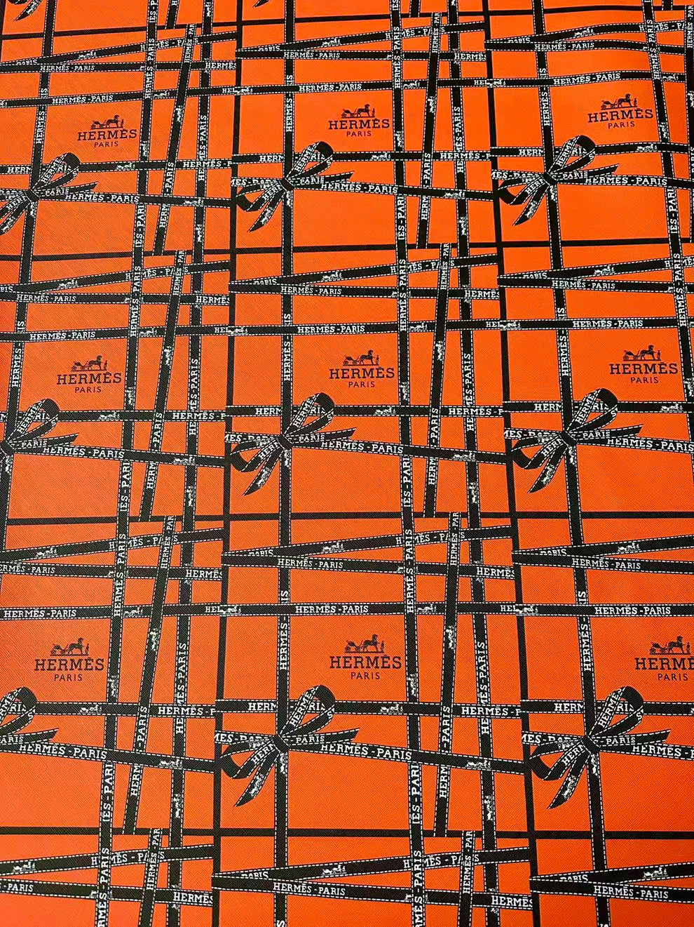 Fashion Hermes With Bow Design Leather Fabric For Handmade Shoes, Upho ...