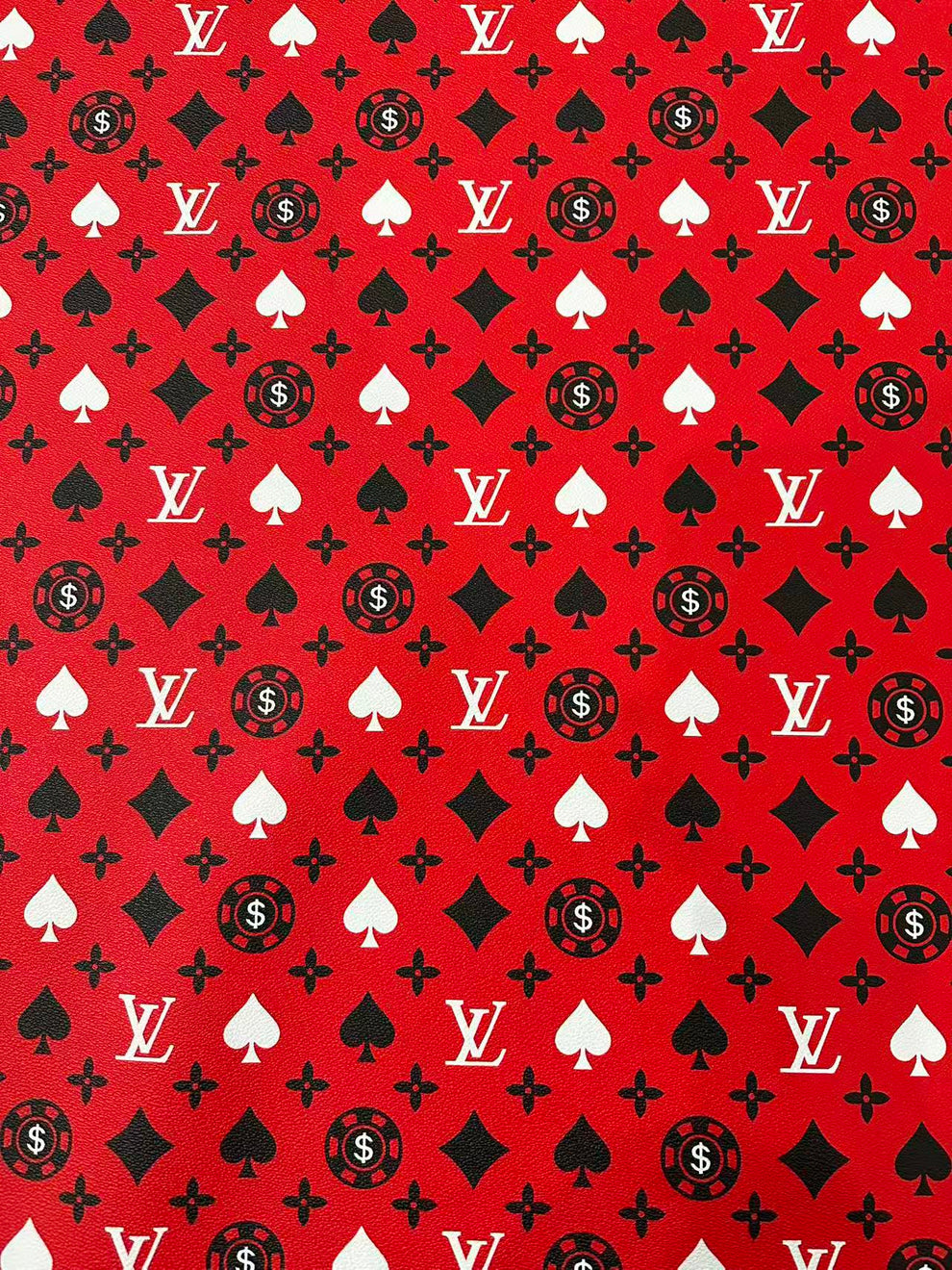 Craft Playing Cards With LV Leather Fabric For Handmade Shoes, Sneaker ...