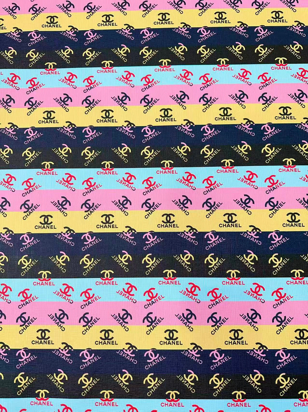 Craft Colorful Chanel Design Leather Fabric For Handmade Sneaker ,Upho ...